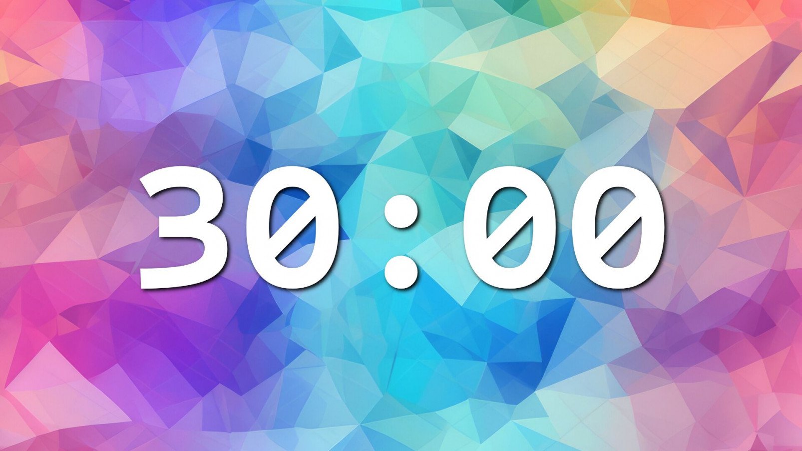 30:00 Timer - Bright, bold, painted background