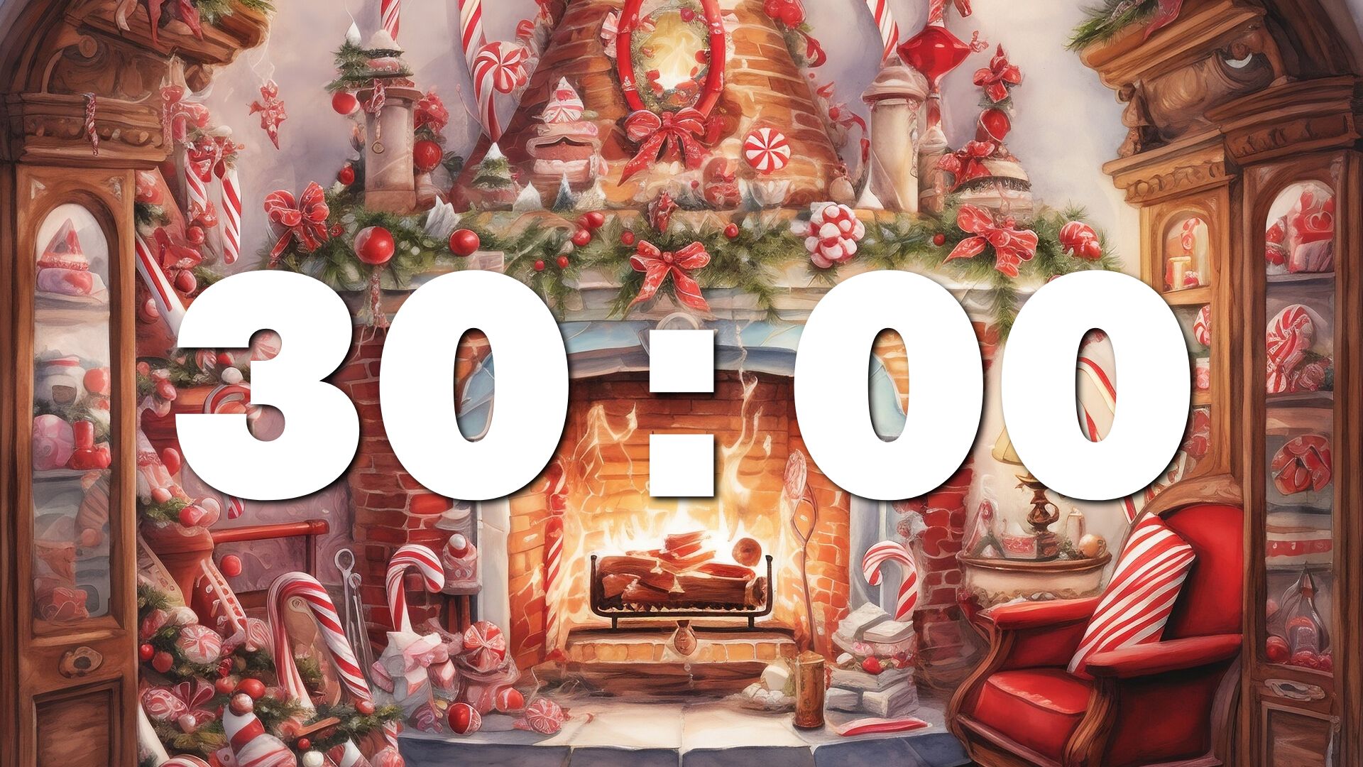 Festive Christmas countdown timer - 30:00