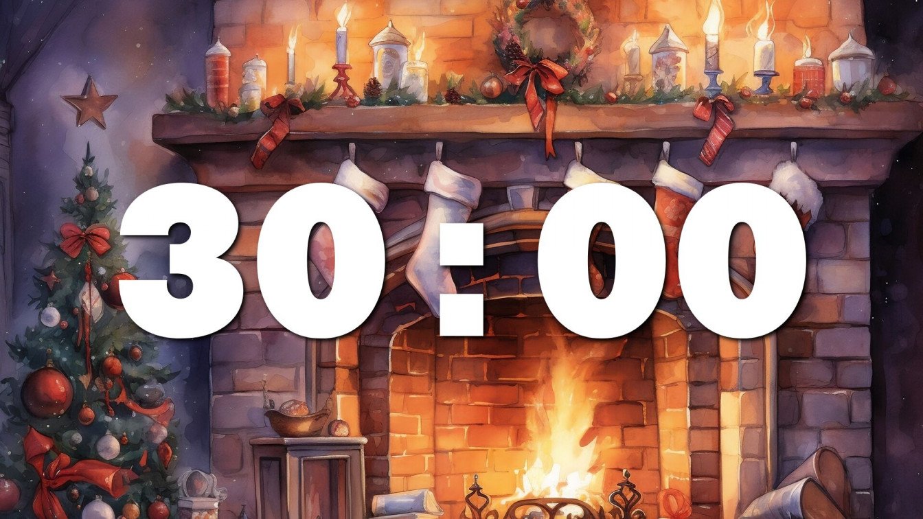 Festive Christmas countdown timer - 20:00