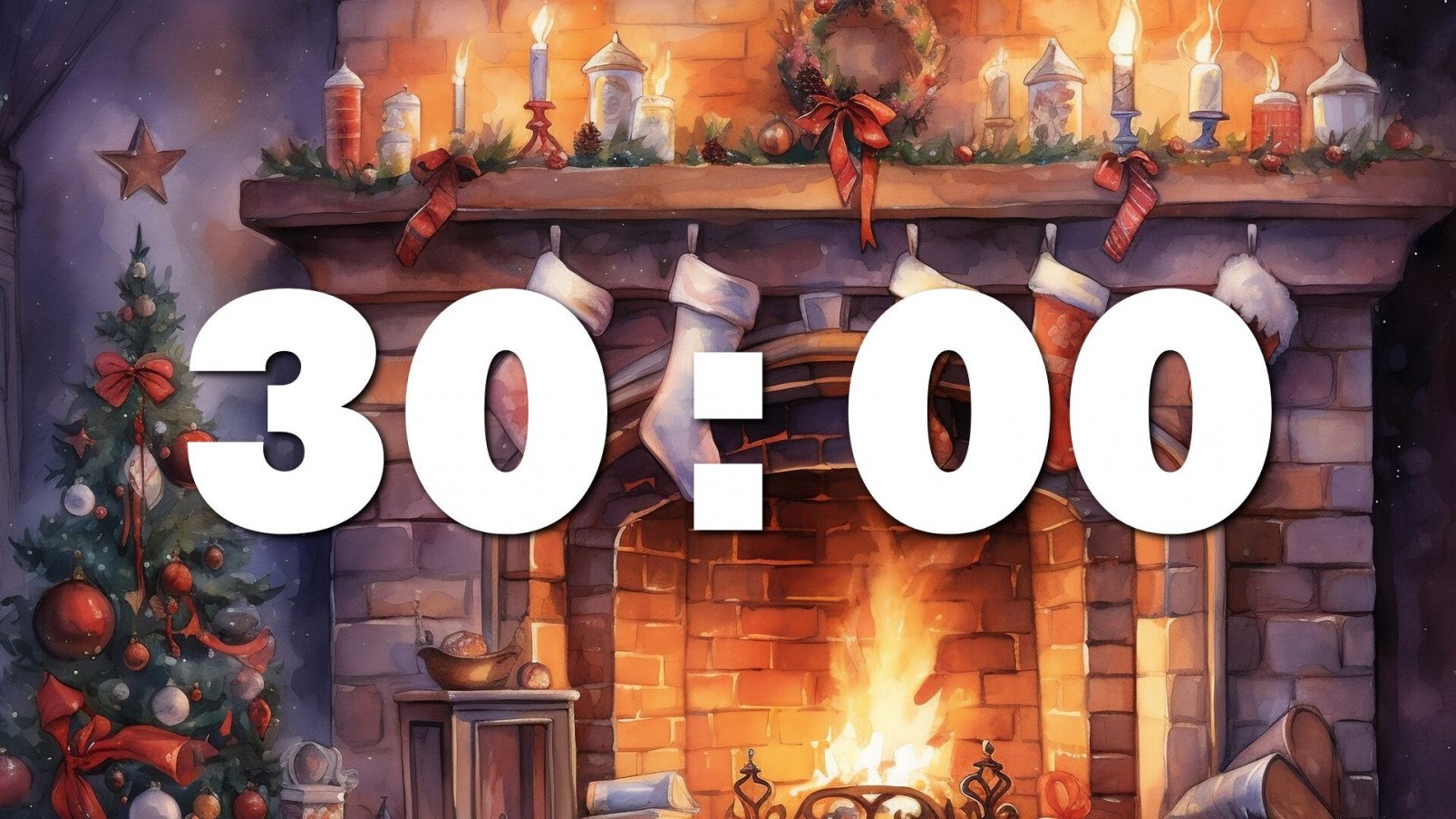 Festive Christmas countdown timer - 3:00