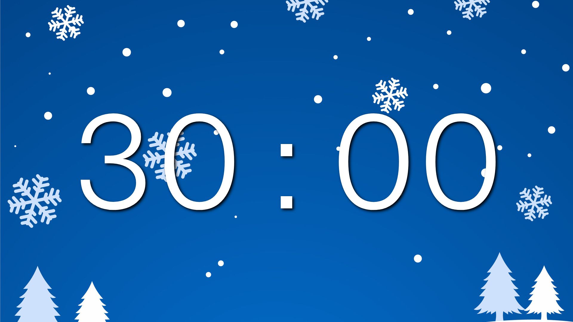 Festive Christmas countdown timer - 20:00