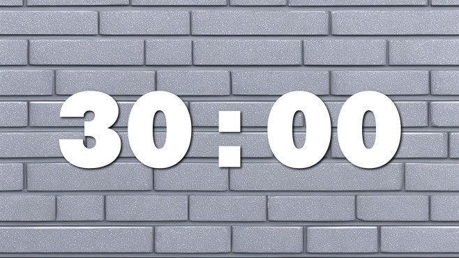 30:00 Timer - Bright, bold, painted background