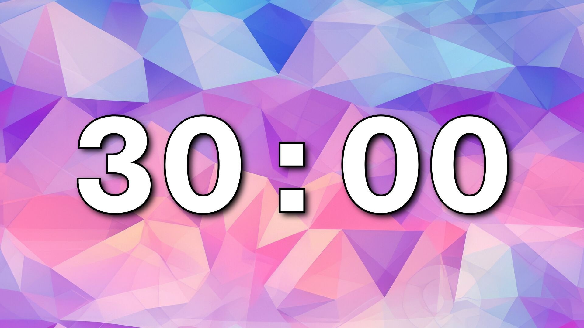 30:00 Timer - Bright, bold, painted background