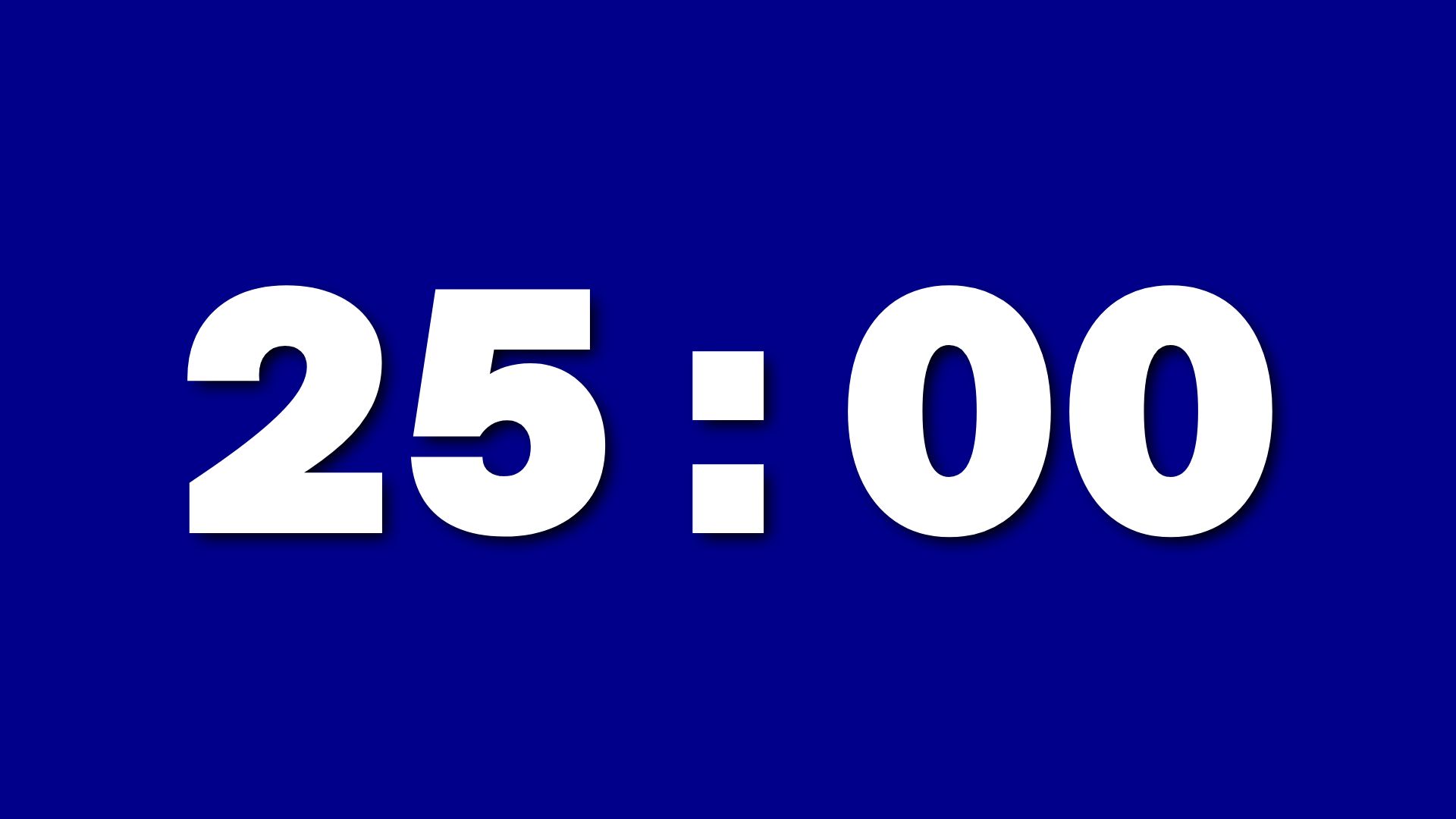25:00 - Dark Blue Countdown Timer