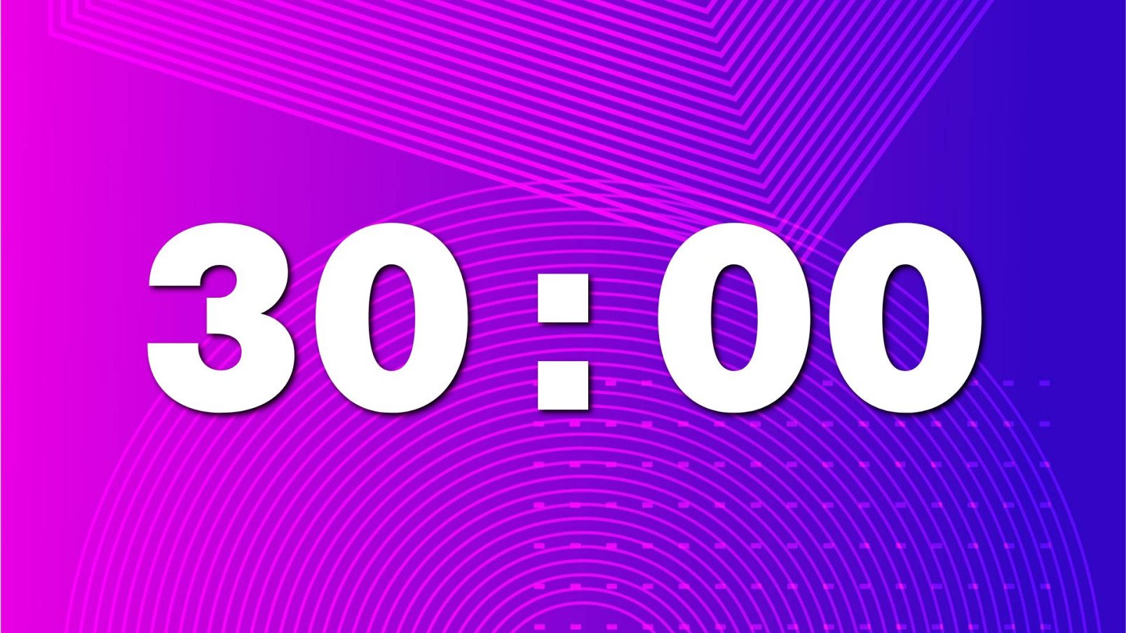 Bright Rainbow Geometric Countdown Timer 30 Minutes