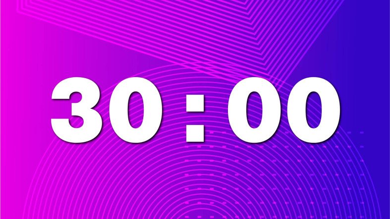 [ 30:00 ] Dynamic Low Poly Countdown Timer with Seamless Color Transitions